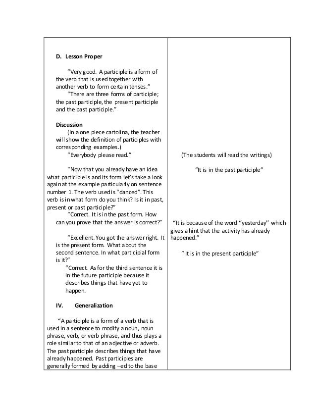 Detailed Lesson Plan In English Grade 9 Michelle A Detailed Lesson