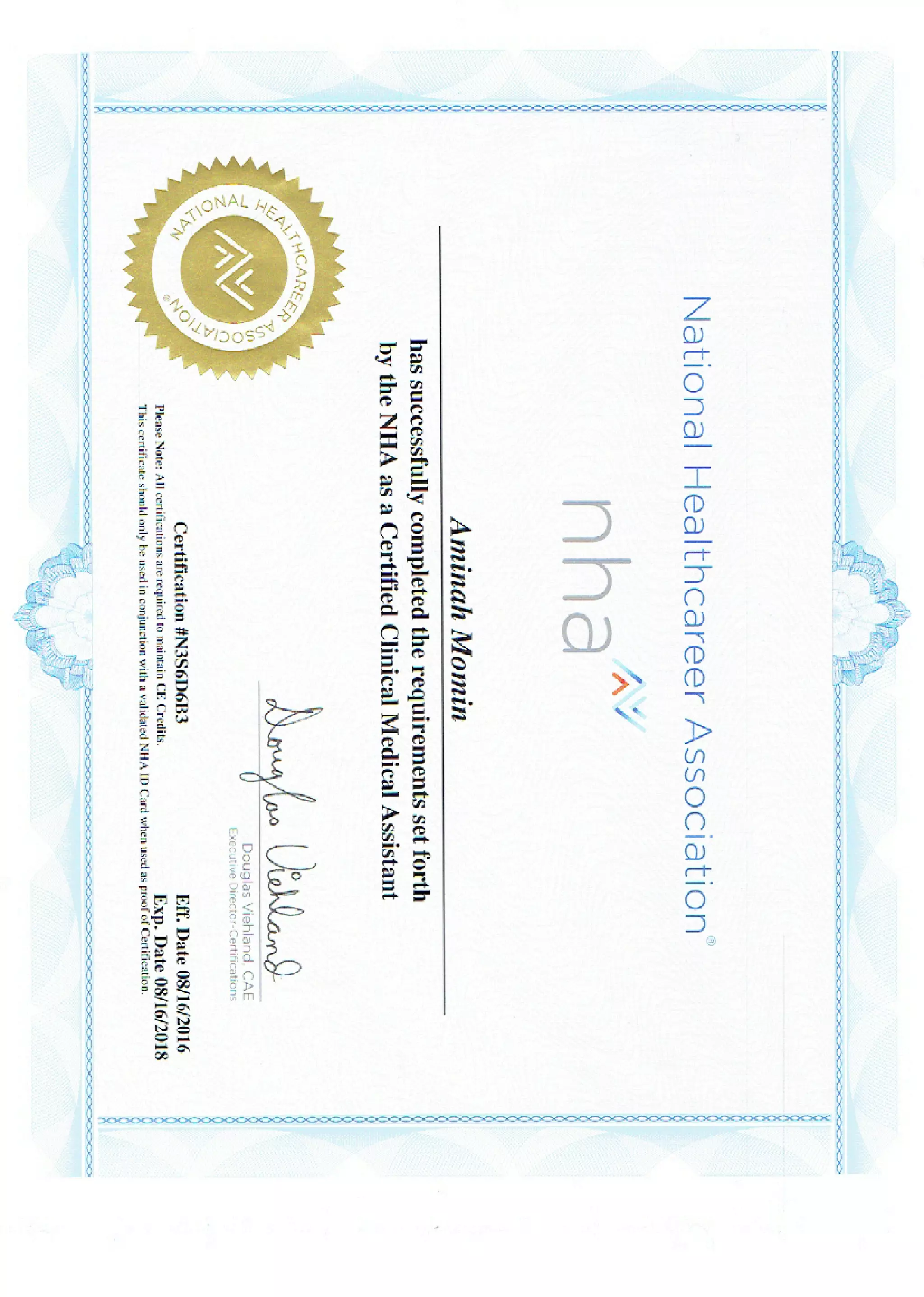 CCMA CERTIFICATE | PDF