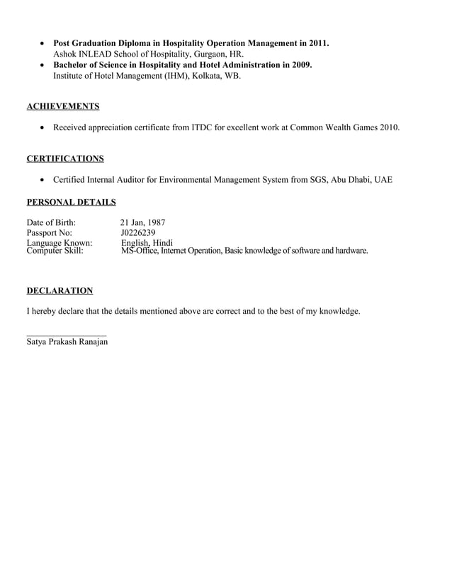 satya cv mumbai | PDF