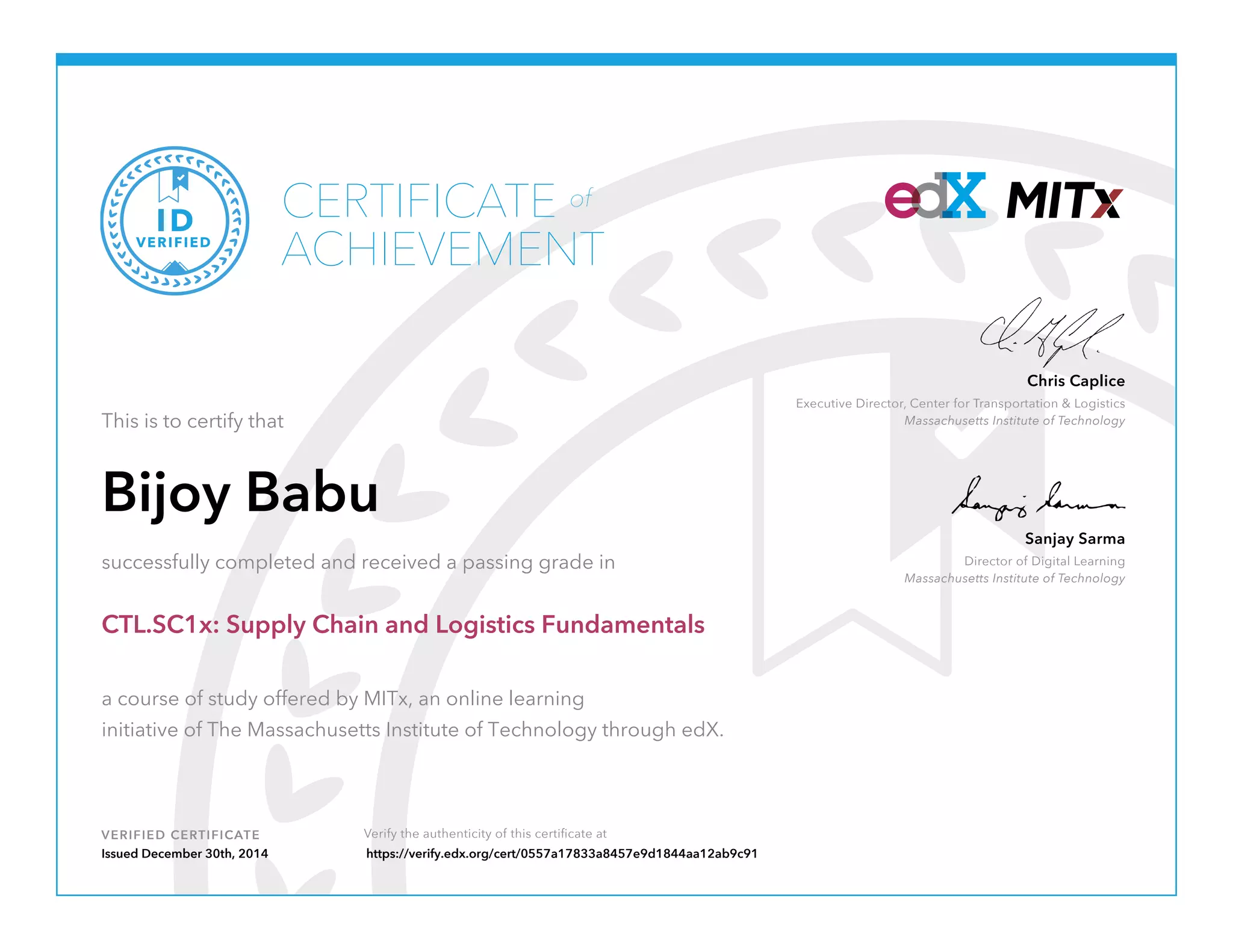 Certificate CTL.SC1x