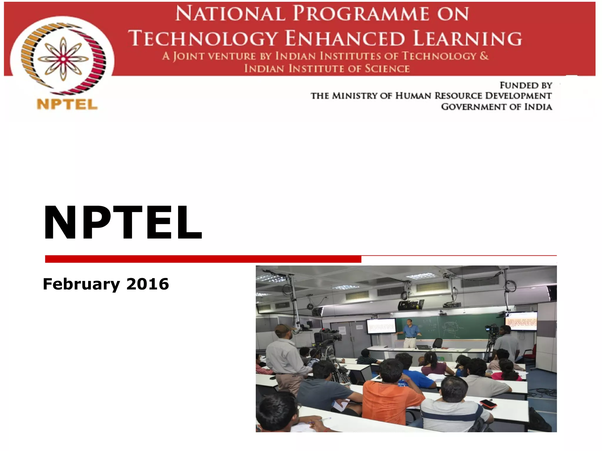 NPTEL PPT-April 2016 | PPT