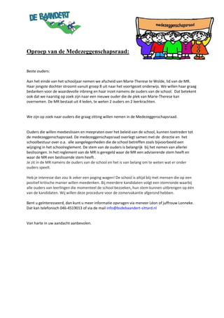 Oproep-van-de-medezeggenschapsraad | PDF