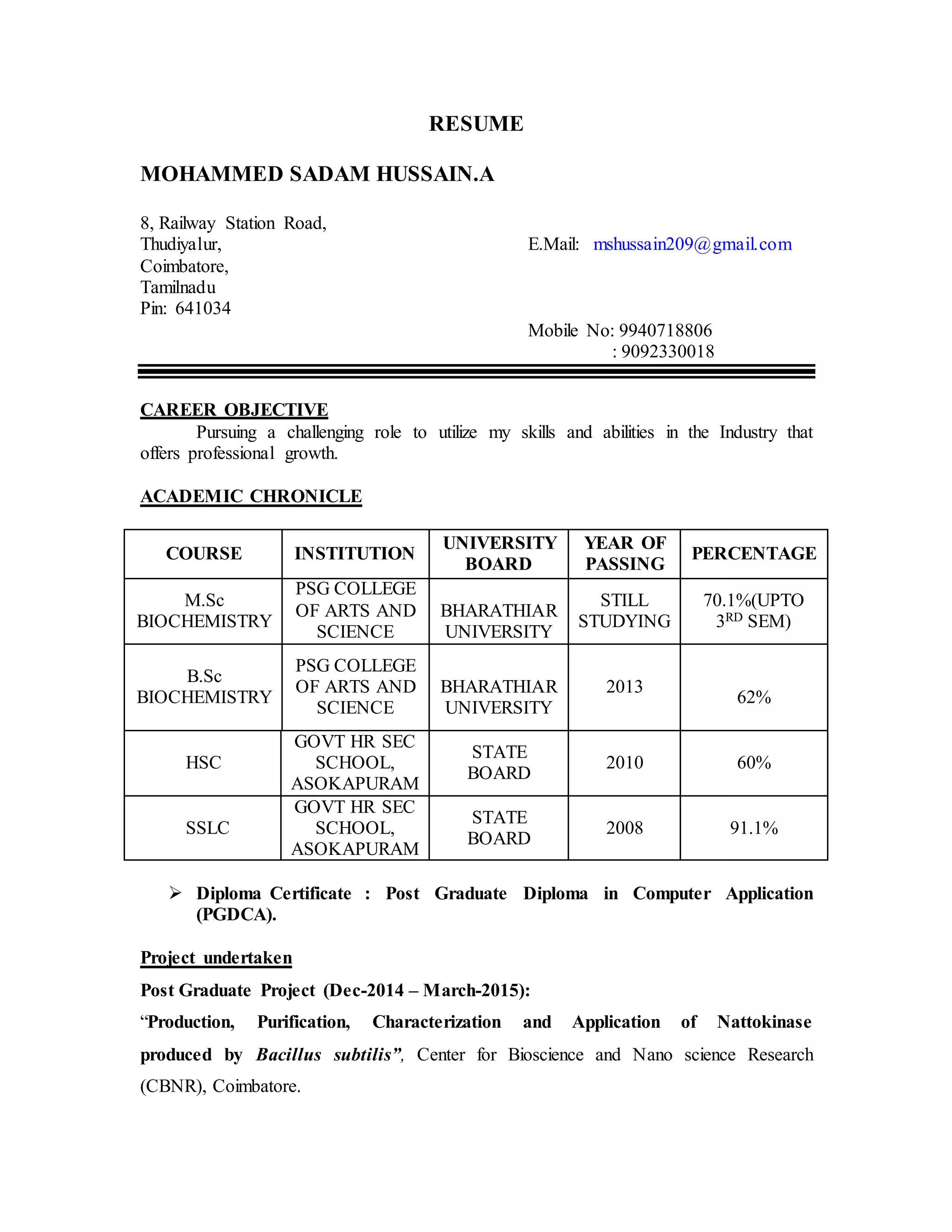 SADAM NEW RESUME | PDF