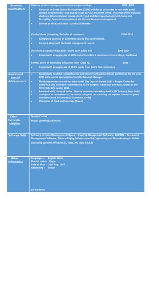 Suraj pathak resume | PDF Suraj pathak resume | PDF