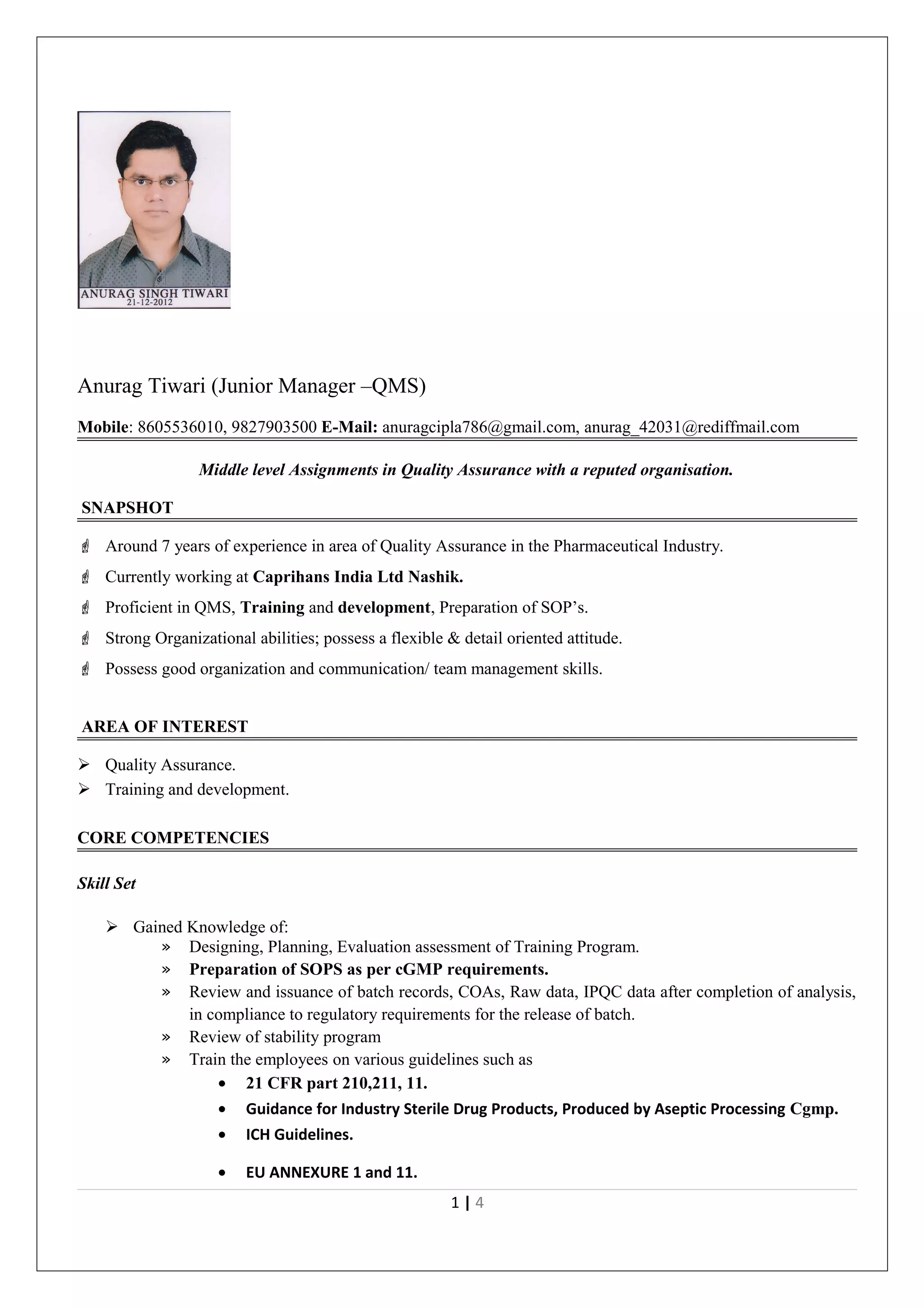 Resume Anurag | PDF