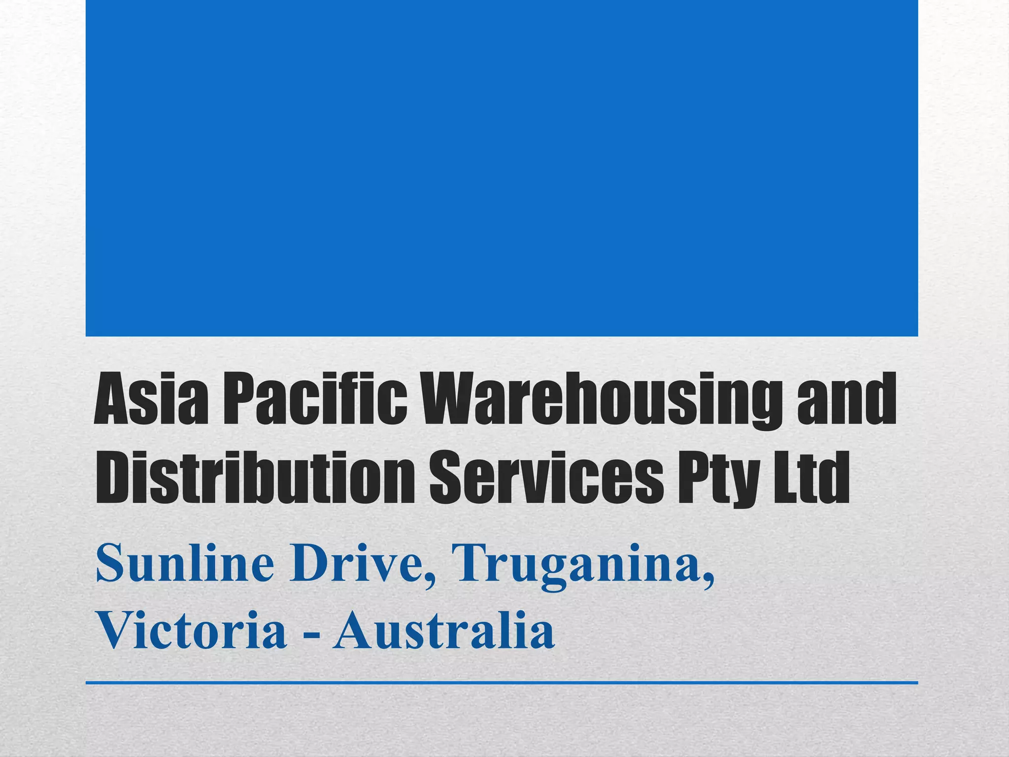 APWD Presentation | PPTX | Logistics | Business