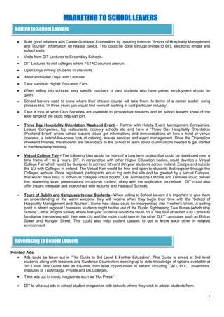 DIT Marketing Plan | PDF