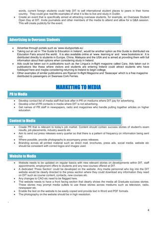 DIT Marketing Plan | PDF