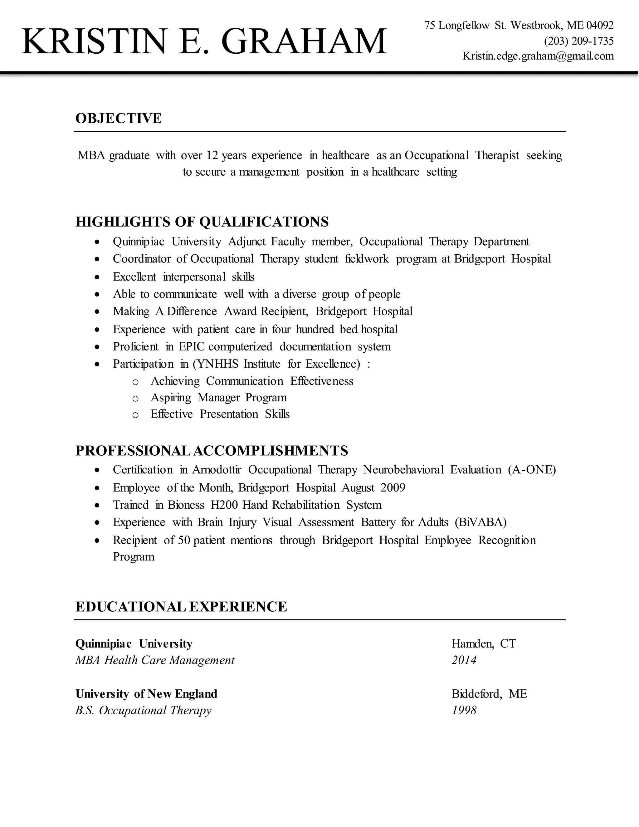 Kristin Graham resume | DOCX