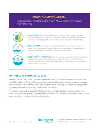 The Hospital and Healogics Shared Responsibilities for wound care ...
