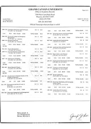 Master's Transcript | PDF