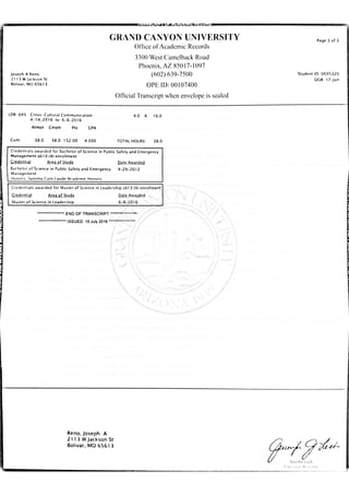 Master's Transcript | PDF