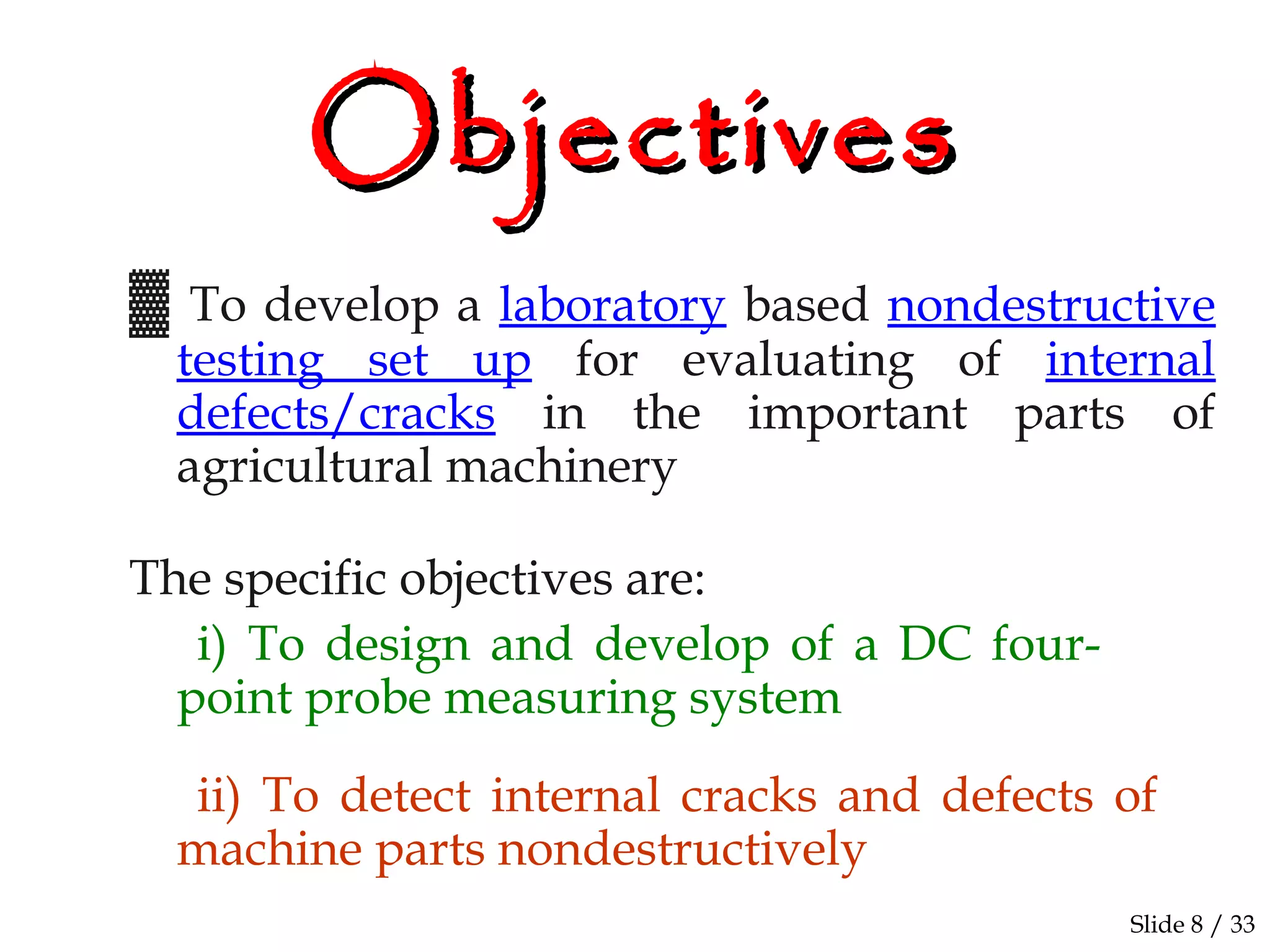 Nondestructive Approach to Evaluate Defects in Elements of Agricultural ...