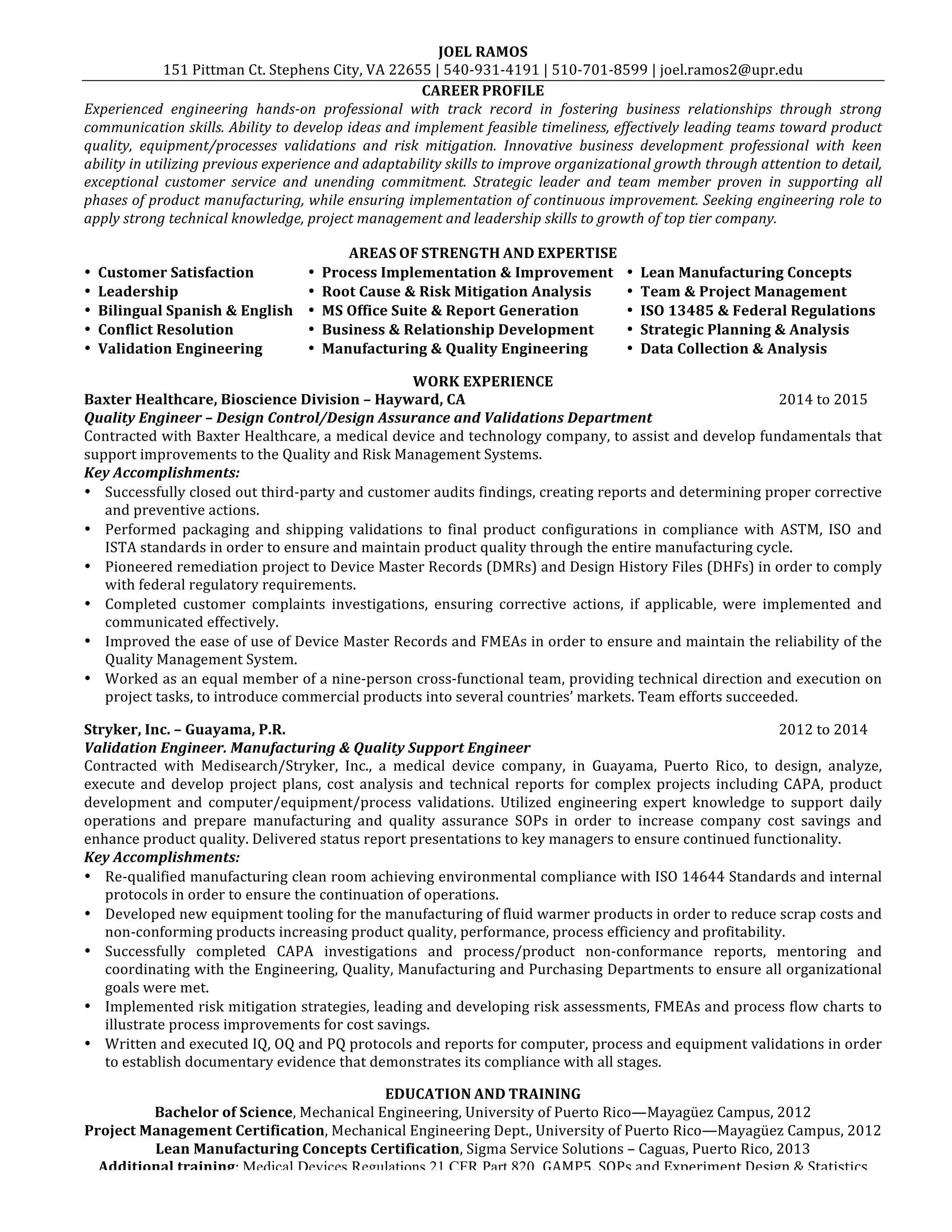 Joel Ramos Resume | PDF