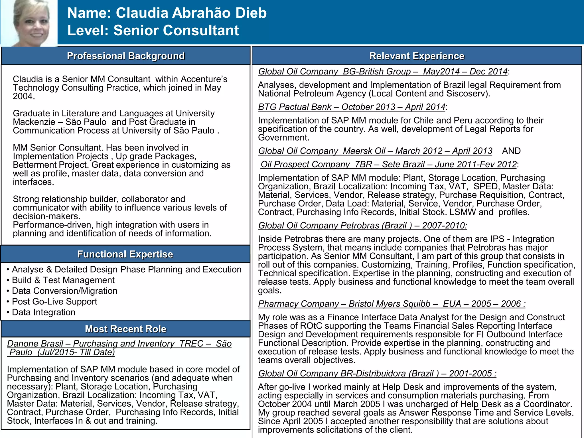 Resume Dieb, Claudia 2016 | PPTX