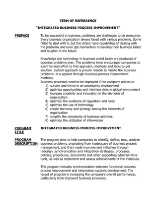 TOR BUS-PRO IMPROVEMENT | PDF