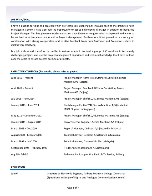 CURRICULUM VITAE_2015_EN | PDF | Civil Engineering Industry | Industries