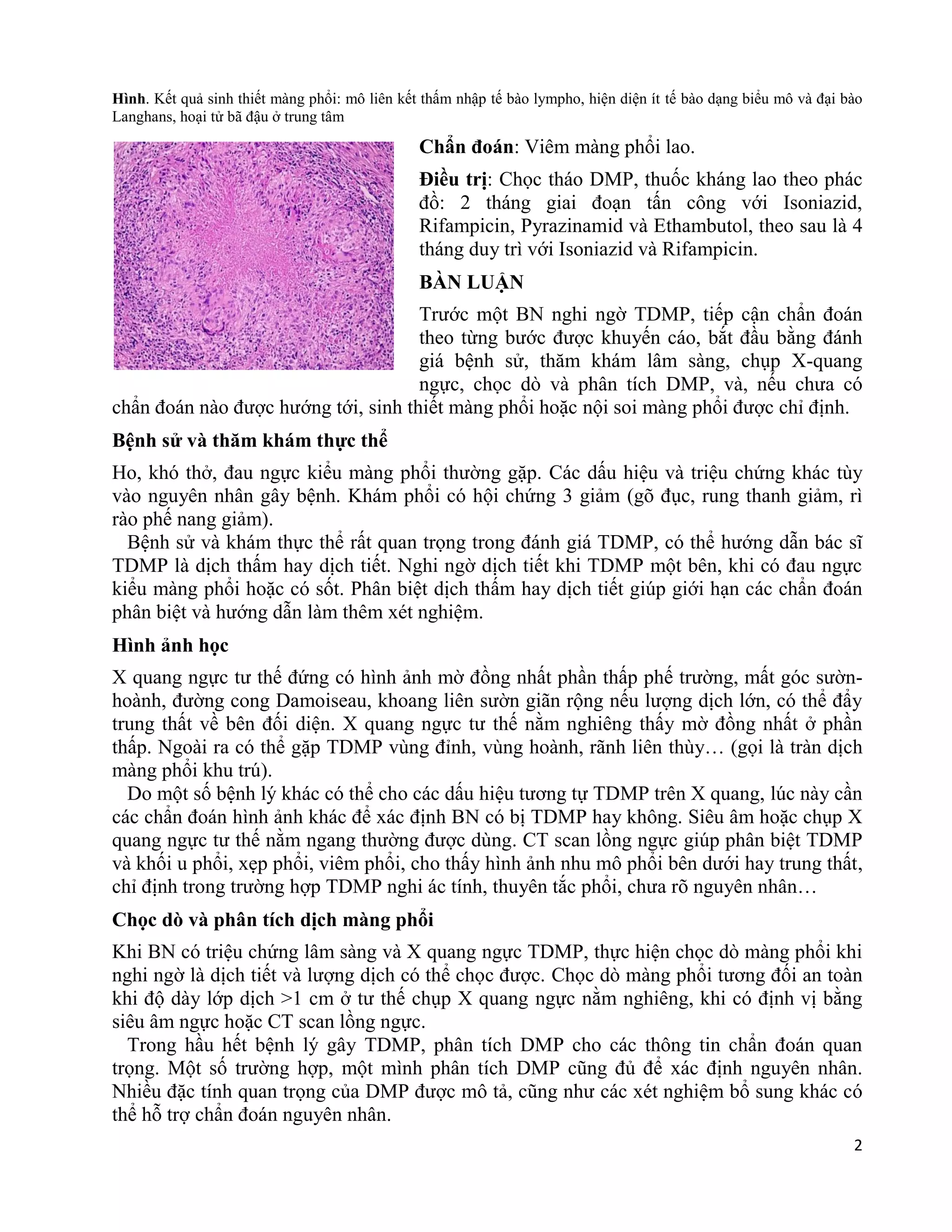 TRÀN DỊCH MÀNG PHỔI | PDF