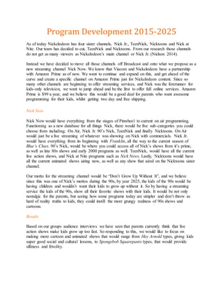 Nick Network Binder | DOCX