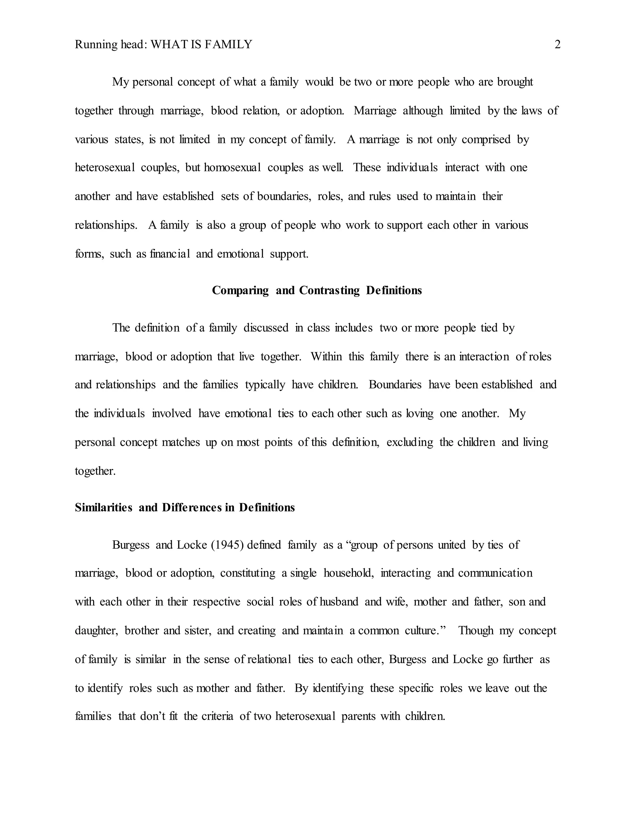 What is Family | DOCX