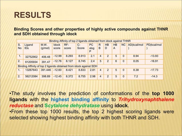 In-Silico Identification of inhibitors for Controlling Rice Blast | PPT