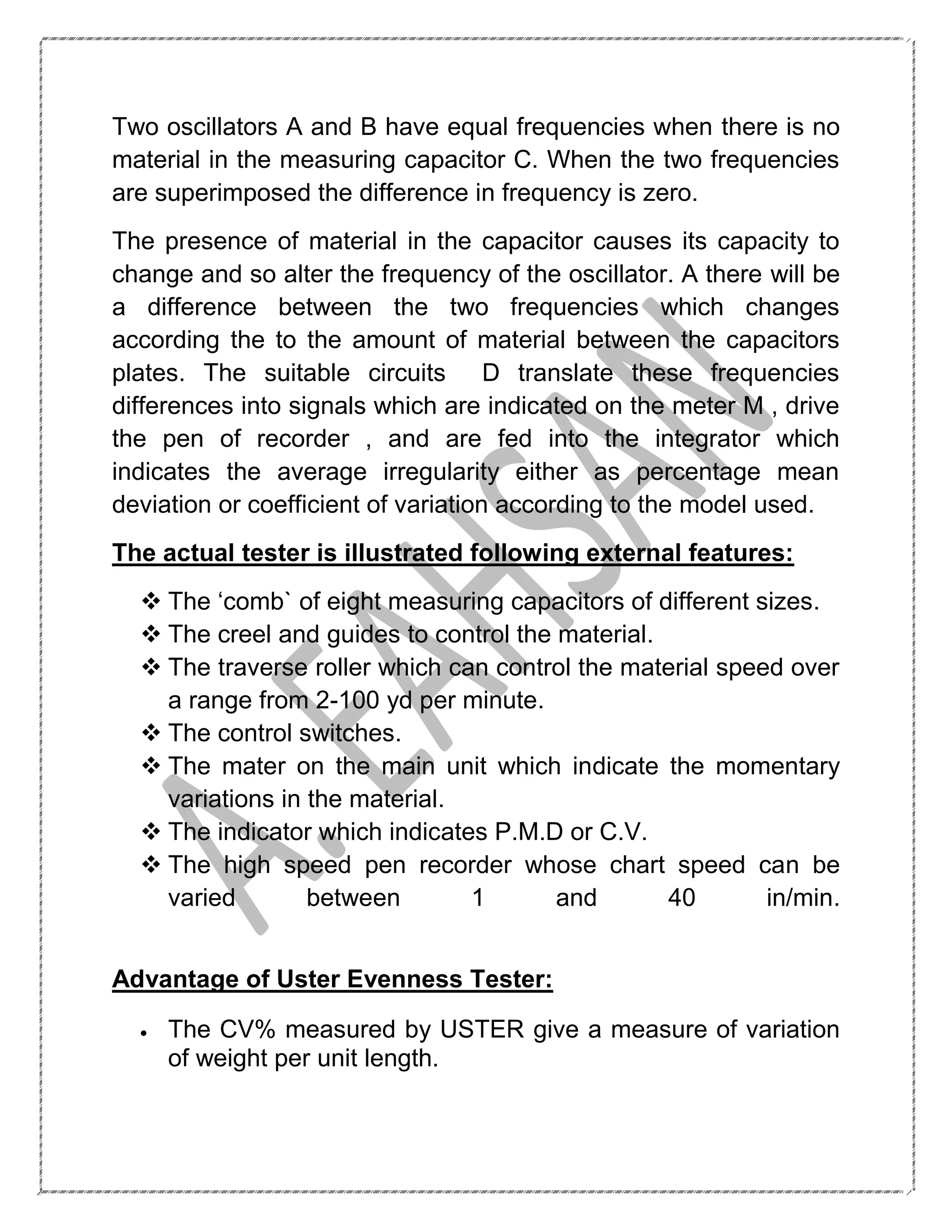 Importance, Effect & Testing of Yarn Evenness | PDF