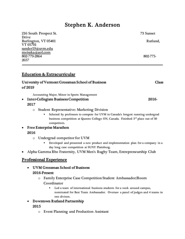 UPDATED RESUME | DOCX | Undergraduate Education | College Education