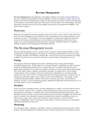 Revenue Management | DOCX