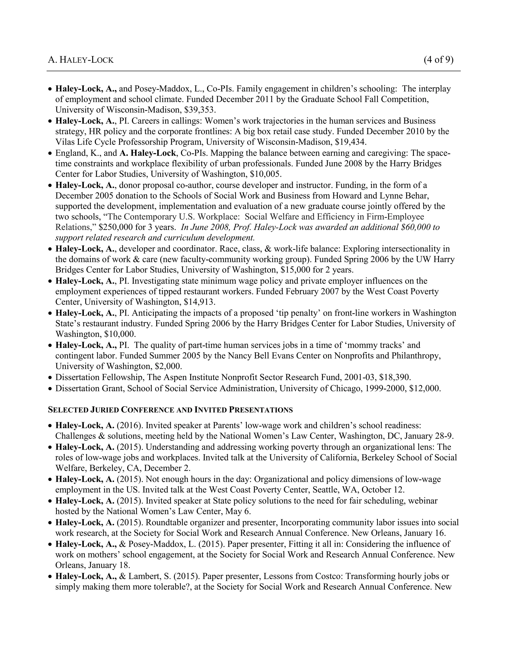 A. Haley-Lock (C.V. Mar. '16) | PDF