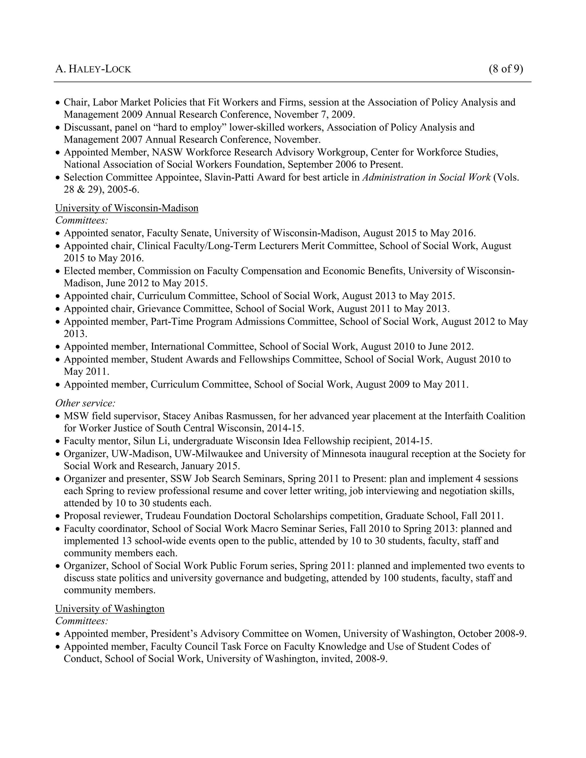 A. Haley-Lock (C.V. Mar. '16) | PDF