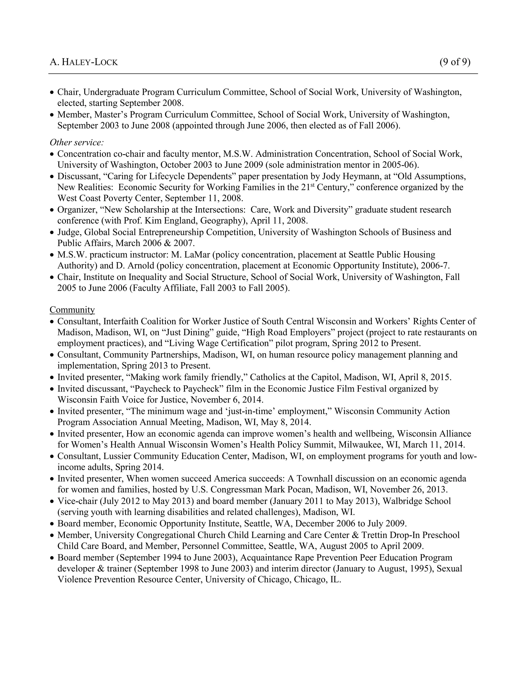 A. Haley-Lock (C.V. Mar. '16) | PDF