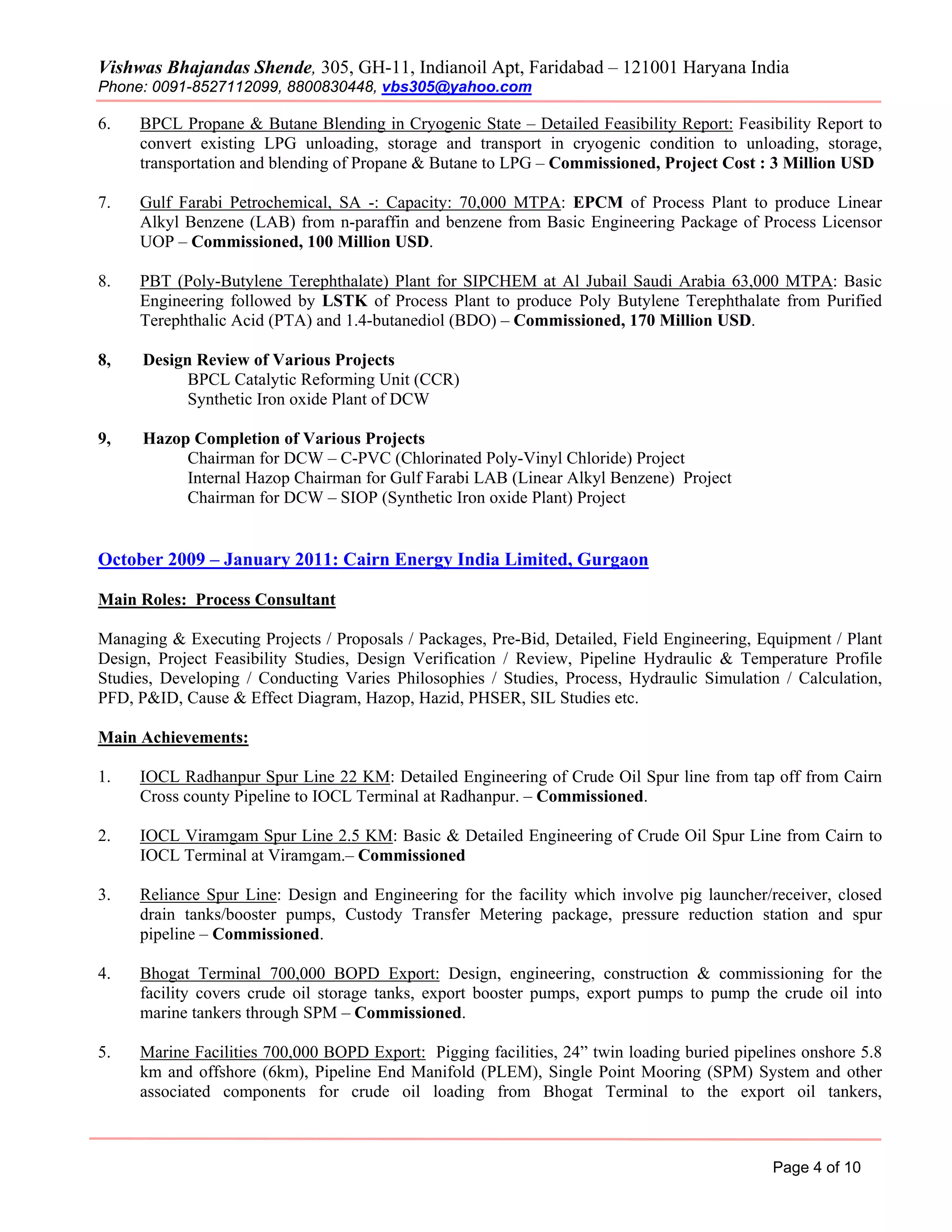 ResumeR - VishwasBShende 7th Sep 16 | PDF