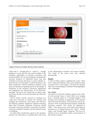 Journal of Otolaryngology-Head and Neck Surgery Face and Content Validity of Novel Web-Based ...