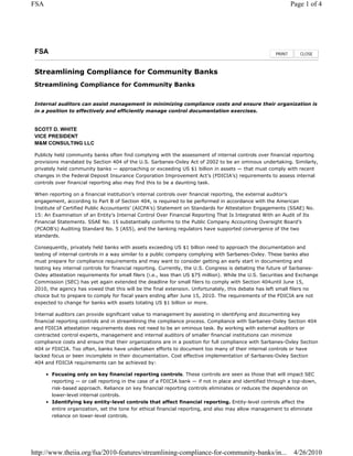 Streamlining Compliance for Community Banks | PDF