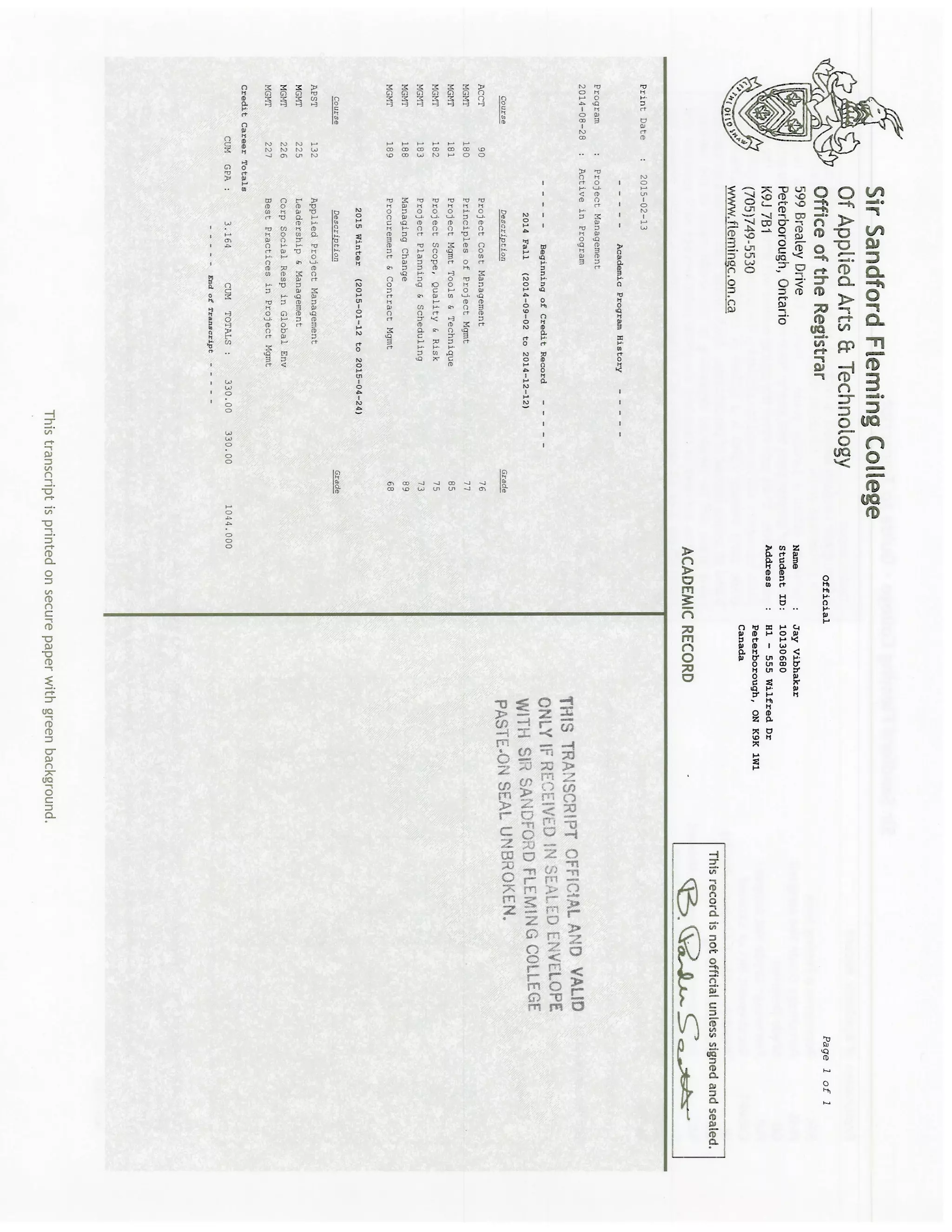 PROJECT MANAGEMENT TRANSCRIPT | PDF