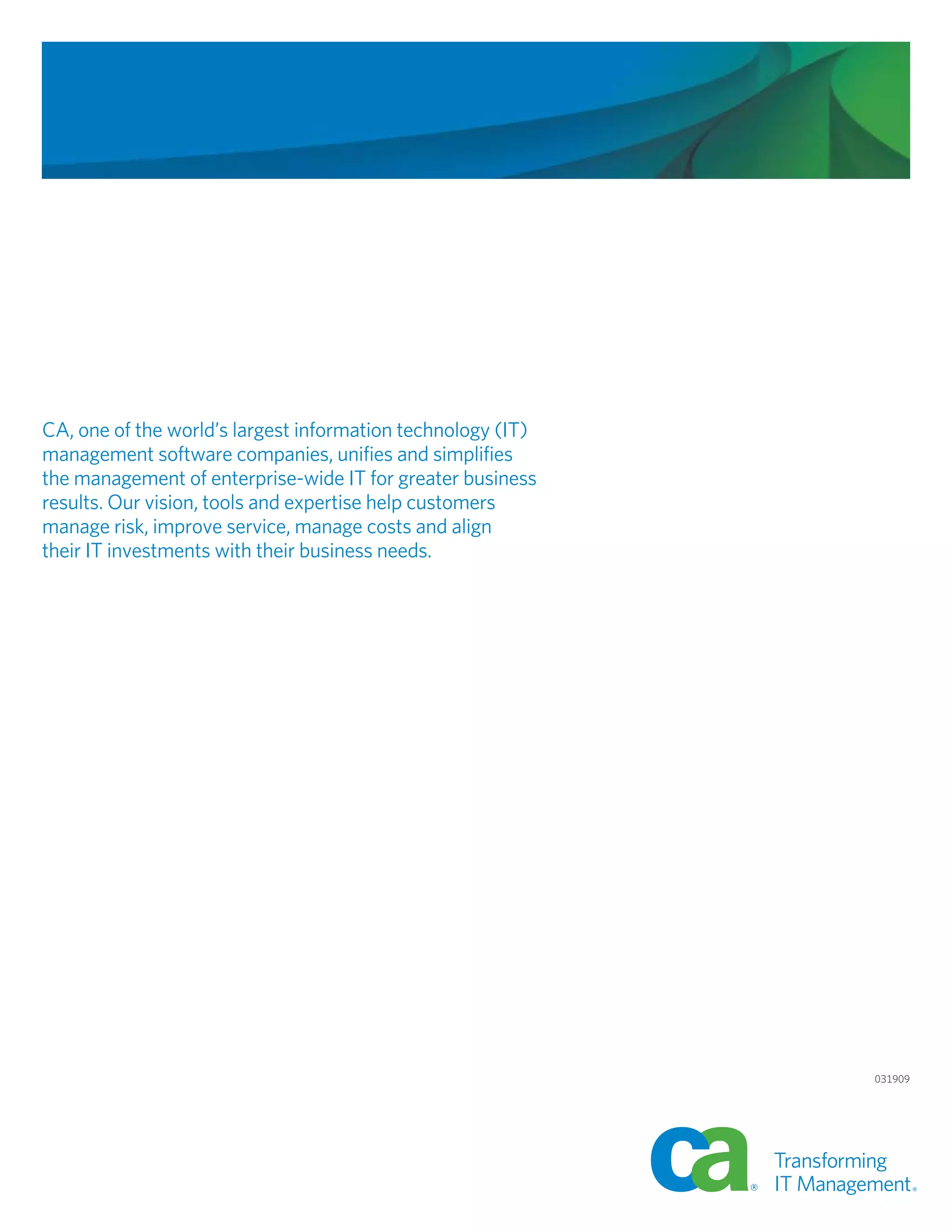 The Value of Standards-based CMDB Federation | PDF