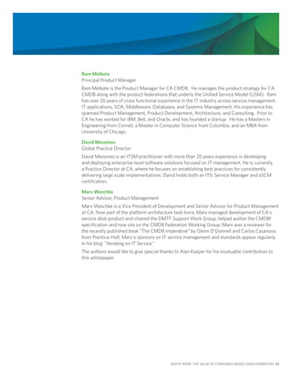 The Value of Standards-based CMDB Federation | PDF