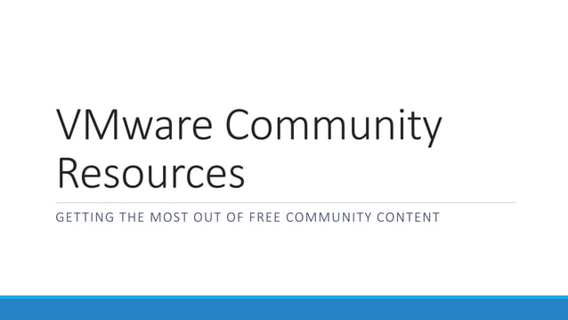 CPAVMUG Presentation - Community Resources | PPT | Free Download