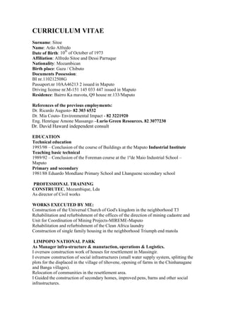 CURRICULUM VITAE-English-1 | DOC