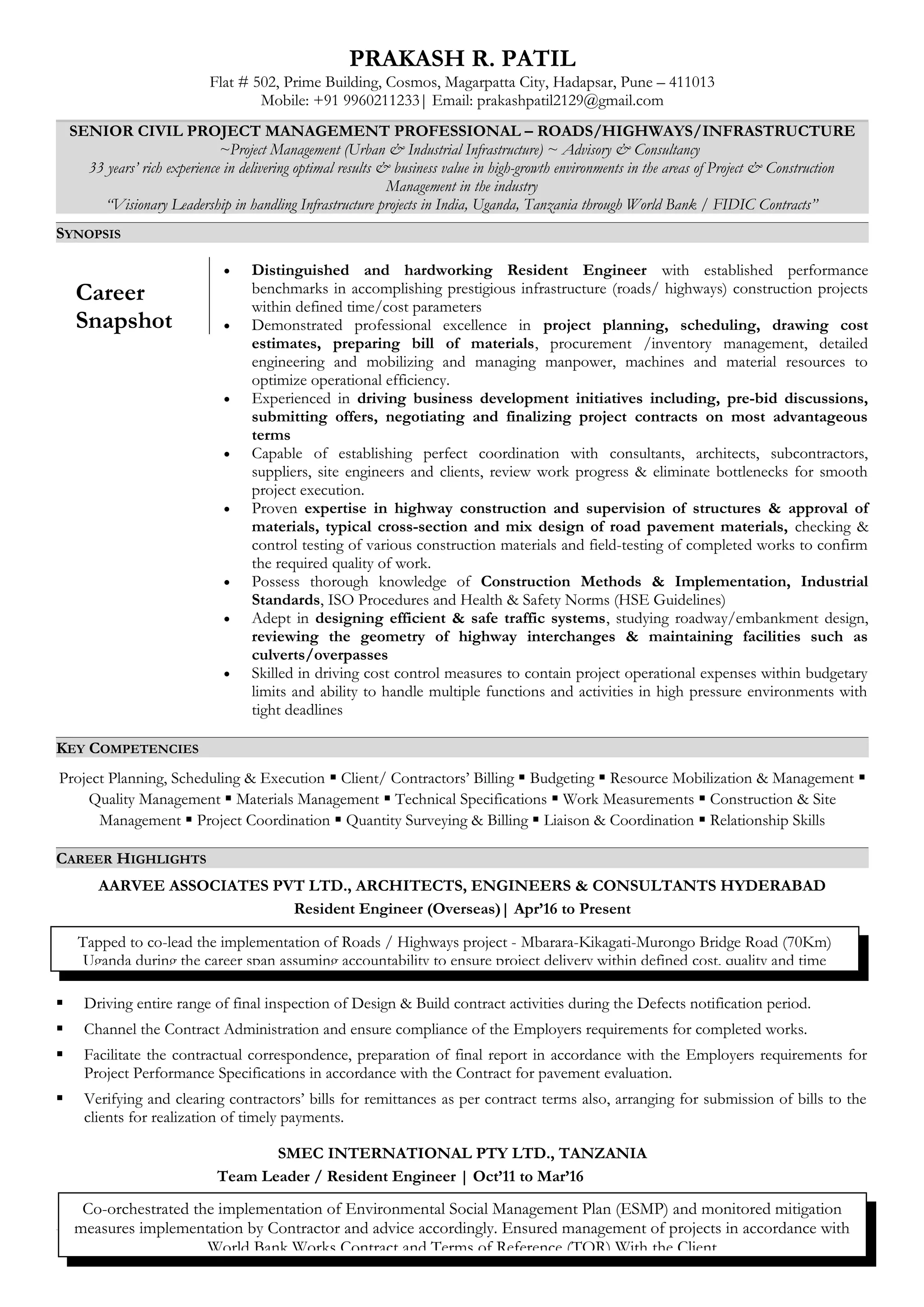 Resume - Prakash Patil | DOC