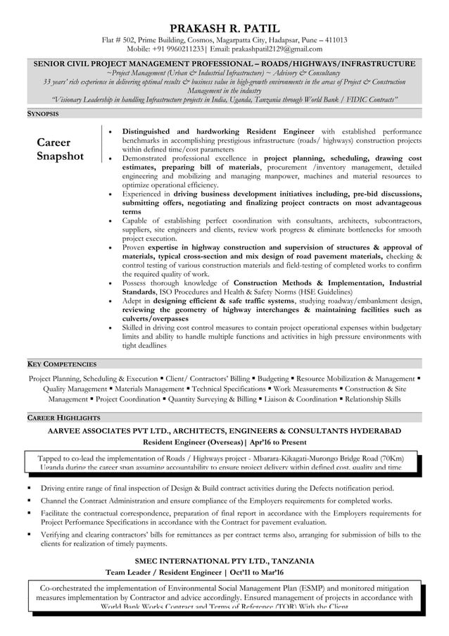 Resume - Prakash Patil | PDF