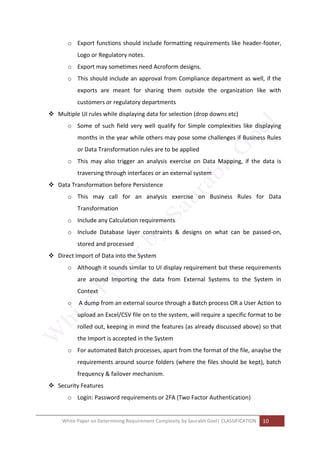 Determining Requirements Complexity - White Paper | PDF