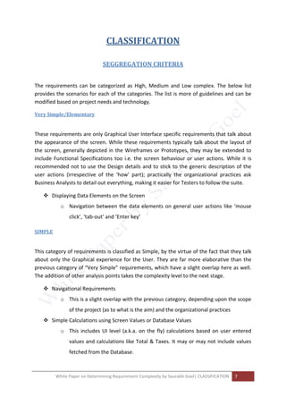 Determining Requirements Complexity - White Paper | PDF
