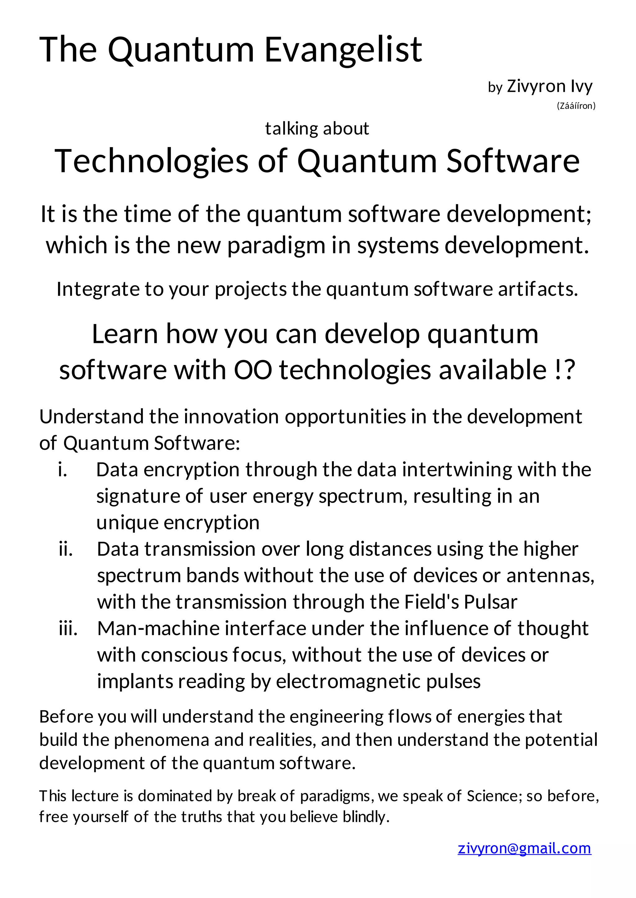 flyer Technologies of Quantum Software | PDF