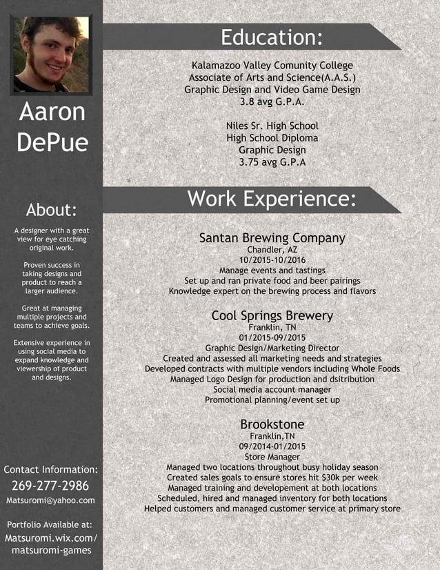 Aaron DePue Resume Small | PDF