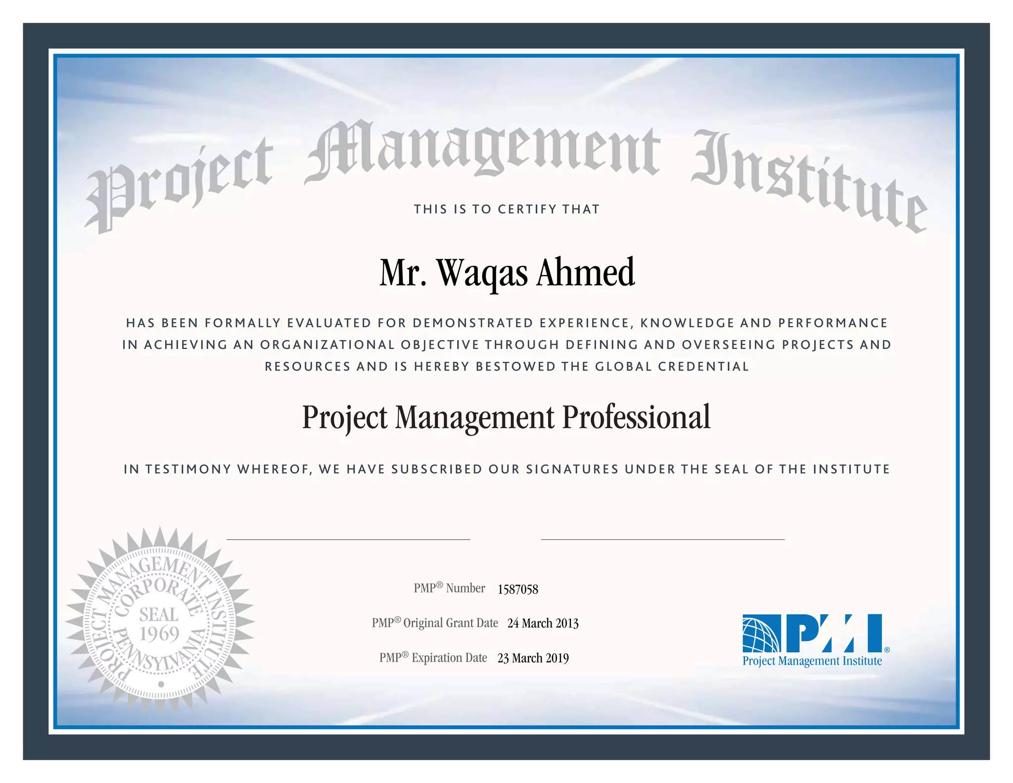PMP Certificate | PPT