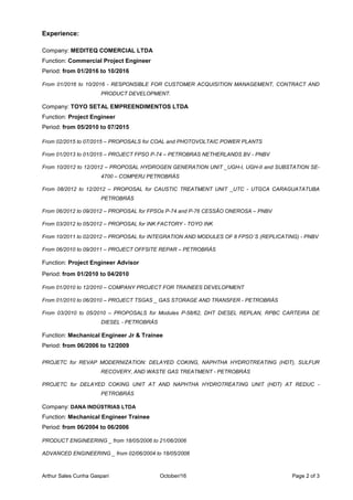 Arthur Gaspari _ Curriculum _ Oct2016 | PDF