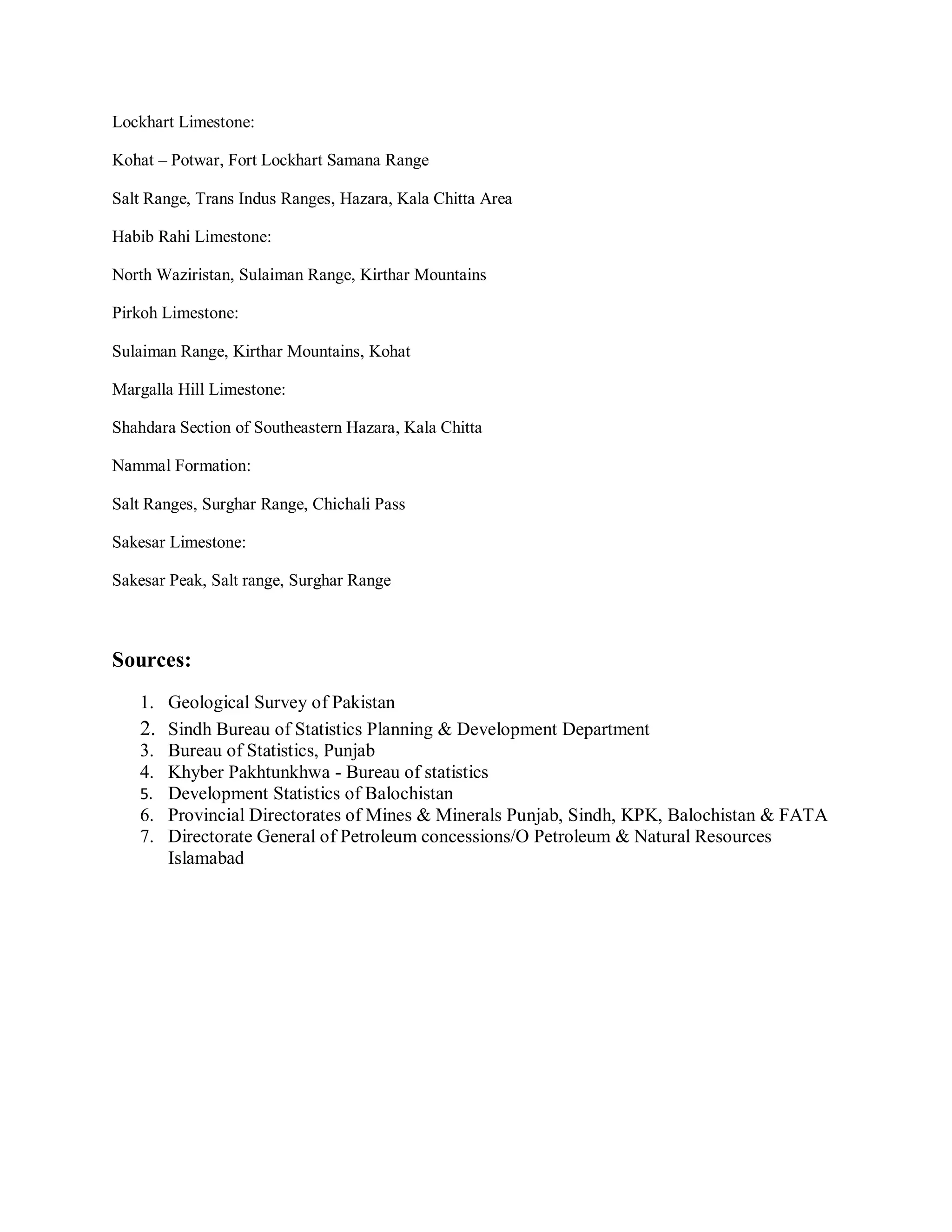 Limestone Production of Pakistan | PDF