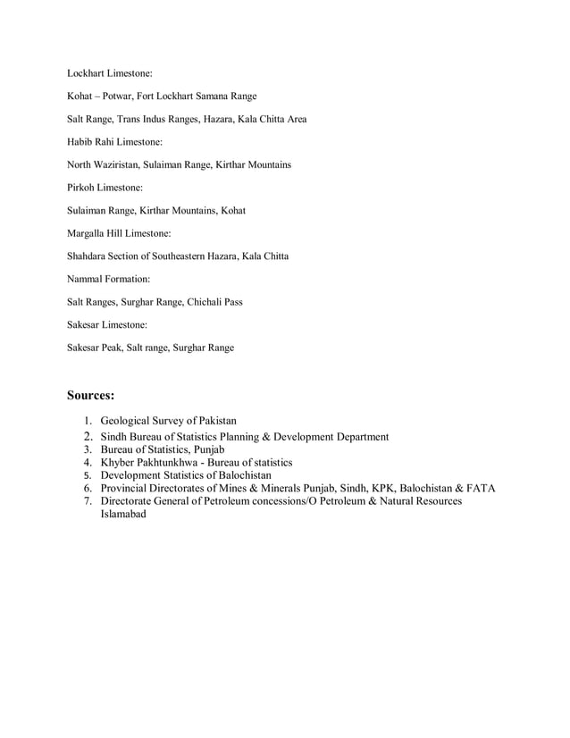 Limestone Production of Pakistan | PDF | Geology | Science