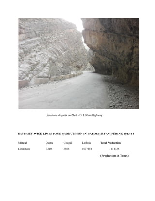 Limestone Production of Pakistan | PDF